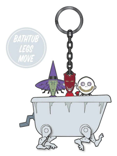 Loungefly Disney Nbc Lock Shock Barrel Bath Tub Enamel Keychain - Comic ...