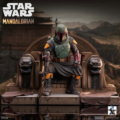 Star Wars The Mandalorian Boba Fett on Throne Premier Collection 1:7 ...