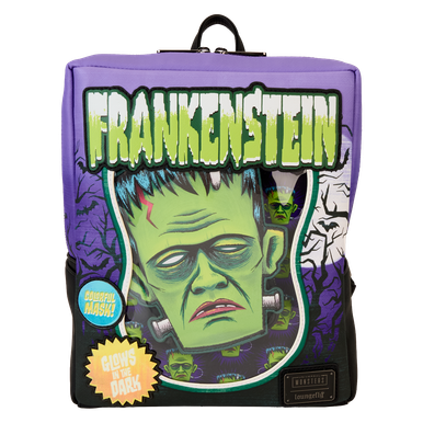 Universal Monsters Frankenstein Mask Glow Mini Backpack With Coin Bag ...