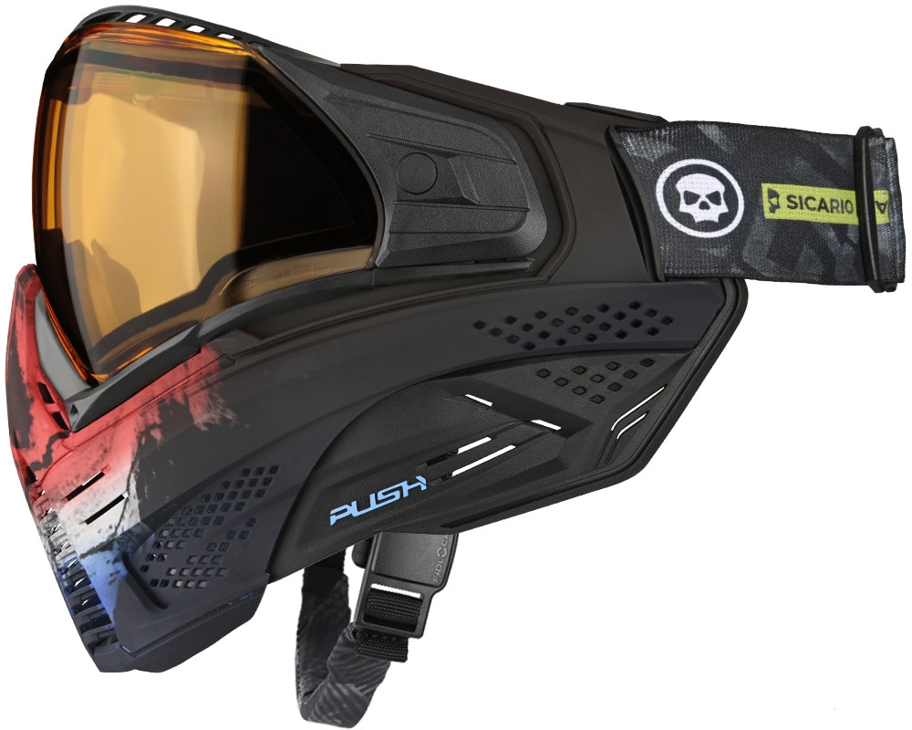 Push Unite Paintball Mask - Infamous Patriot Skull w/ HD Lens