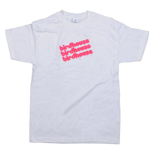 Birdhouse Drip - White/Pink - Medium T-shirt - ActionVillage