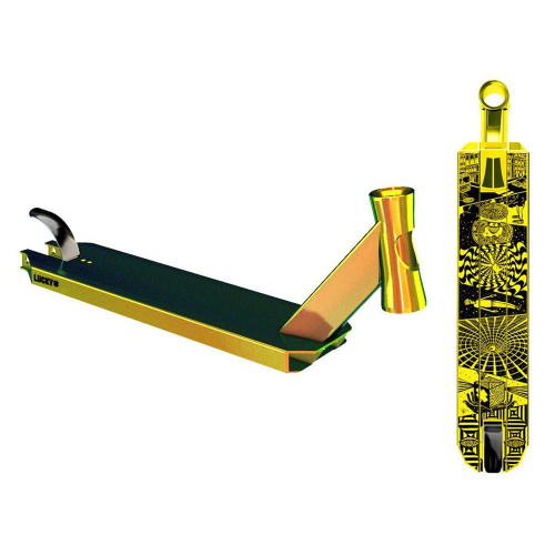 Lucky Prospect Pro Deck - Neo Gold - 4.25in x 19.5in - Scooter Deck ...