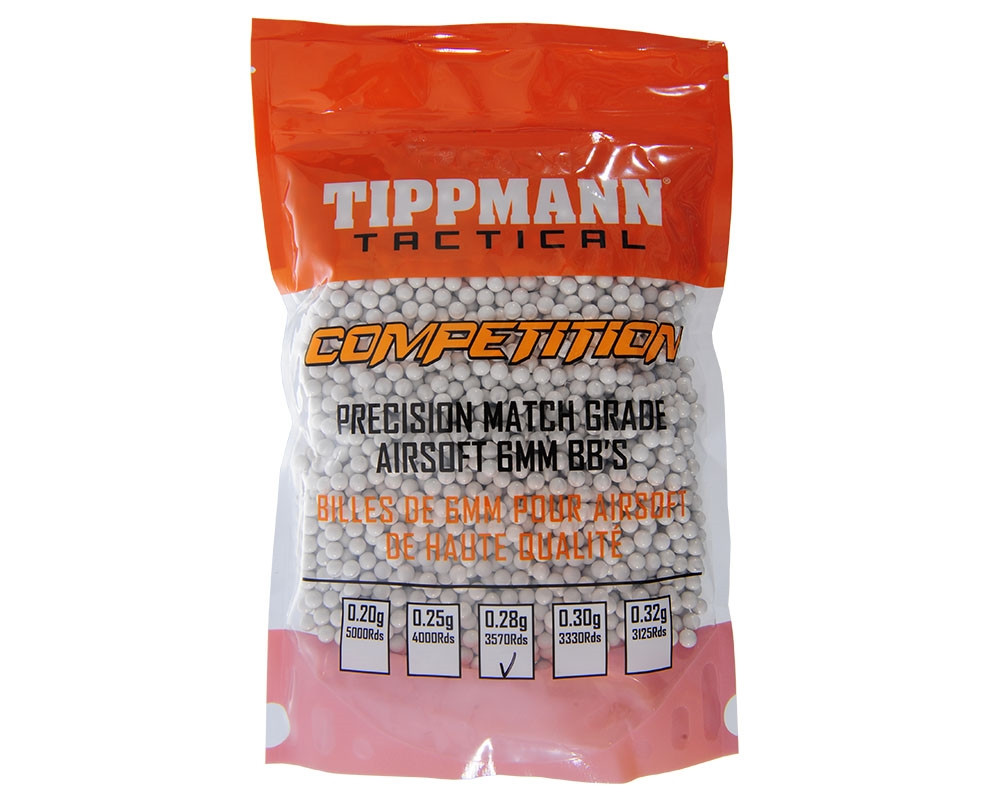 Tippmann Tactical Competition Airsoft BB's - .28g - 3,570 Rounds -White ...