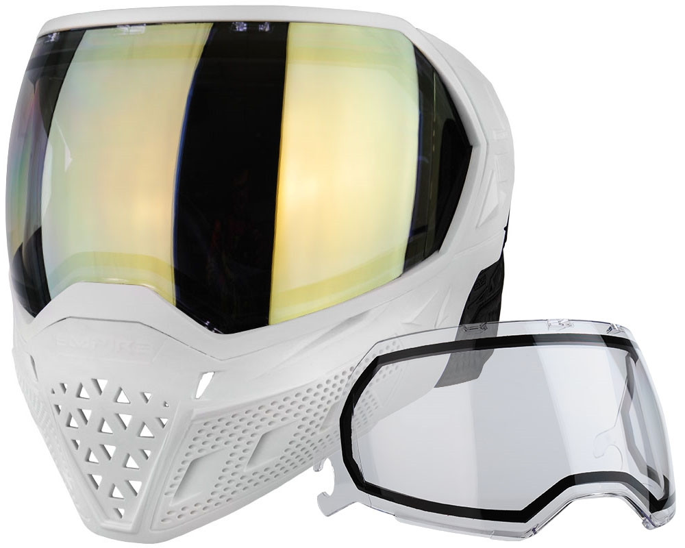 Empire EVS Mask - White/White with HD Gold Lens