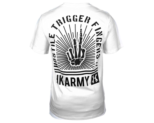 HK Army Trigger Fingers Men's Casual T-Shirt - White - ActionVillage