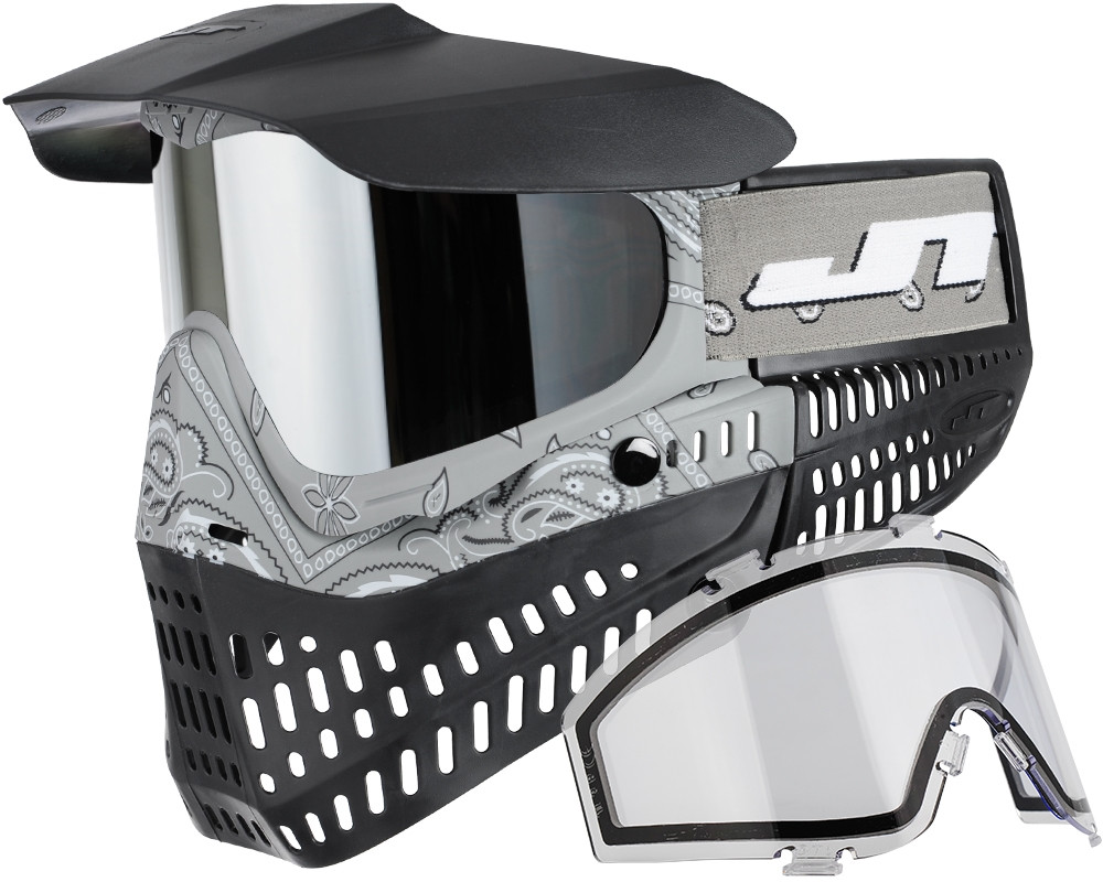 JT ProFlex Thermal Mask - Bandana Gray w/ Clear & Prizm Chrome Lenses