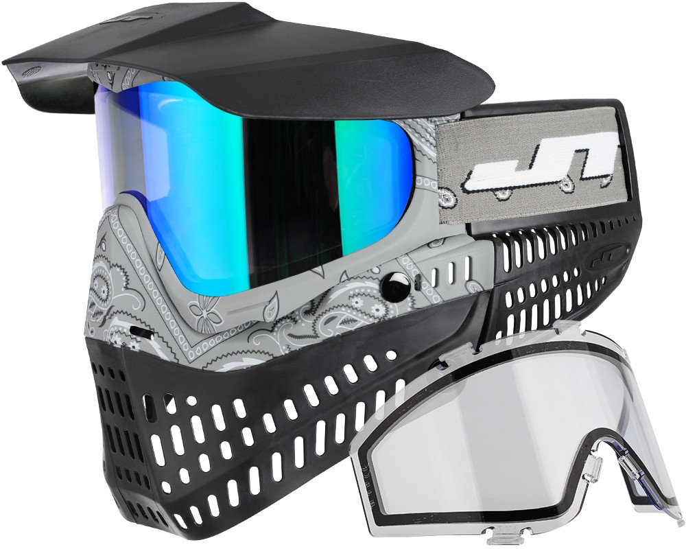 JT ProFlex Thermal Mask - Bandana Gray w/ Clear & Prizm 2.0 Fluorite Lenses