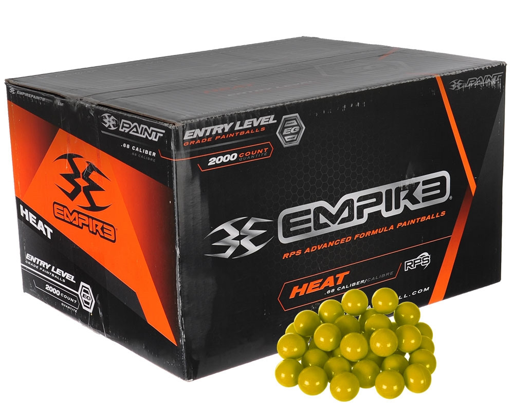 Empire .68 Caliber Paintballs - Heat - Yellow Fill - 500 Rounds