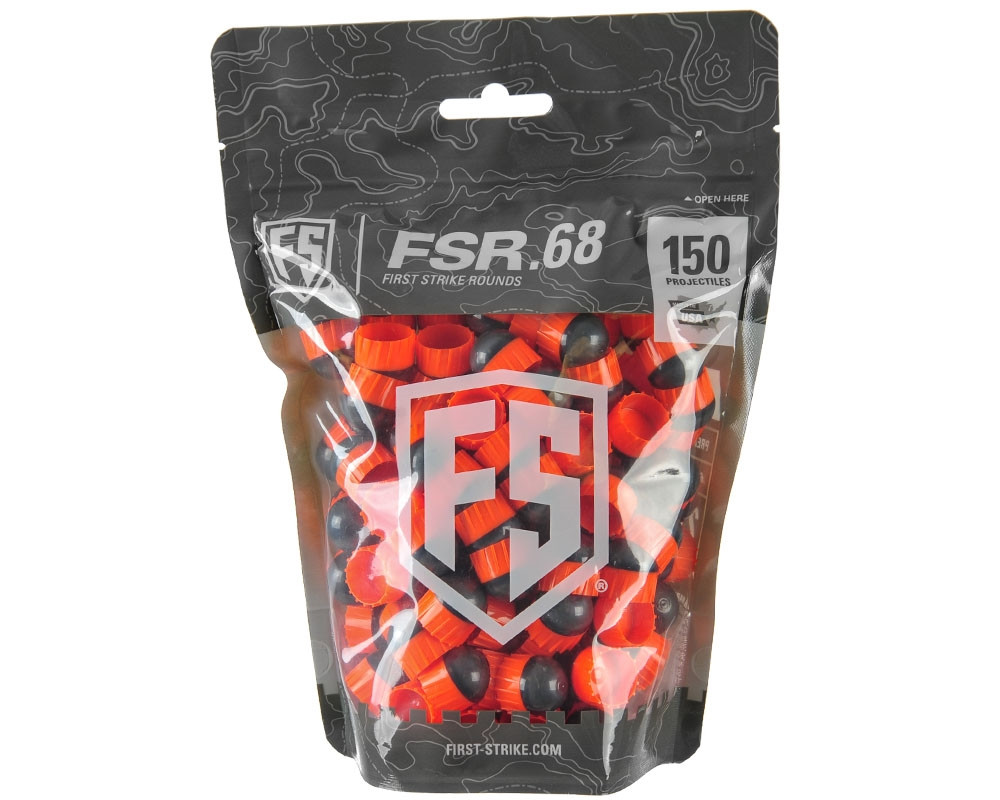 First Strike FSR Paintballs - 150 Count - Smoke/Orange Shell - Orange Fill