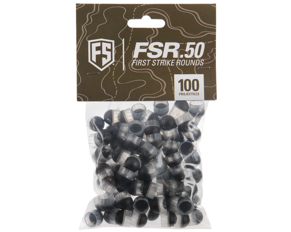 First Strike .50 Caliber Paintballs - Rubber Tip Rounds - 100 Rounds