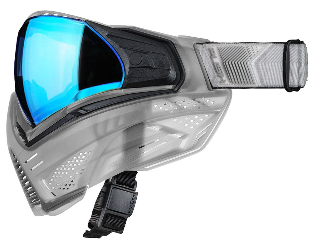 Push Unite Paintball Mask - FX Clear w/ Chrome Blue Lens