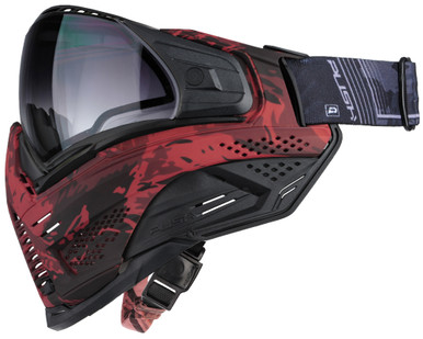 Push Unite XL Paintball Mask - Blood Camo w/ Gradient Clear Lens