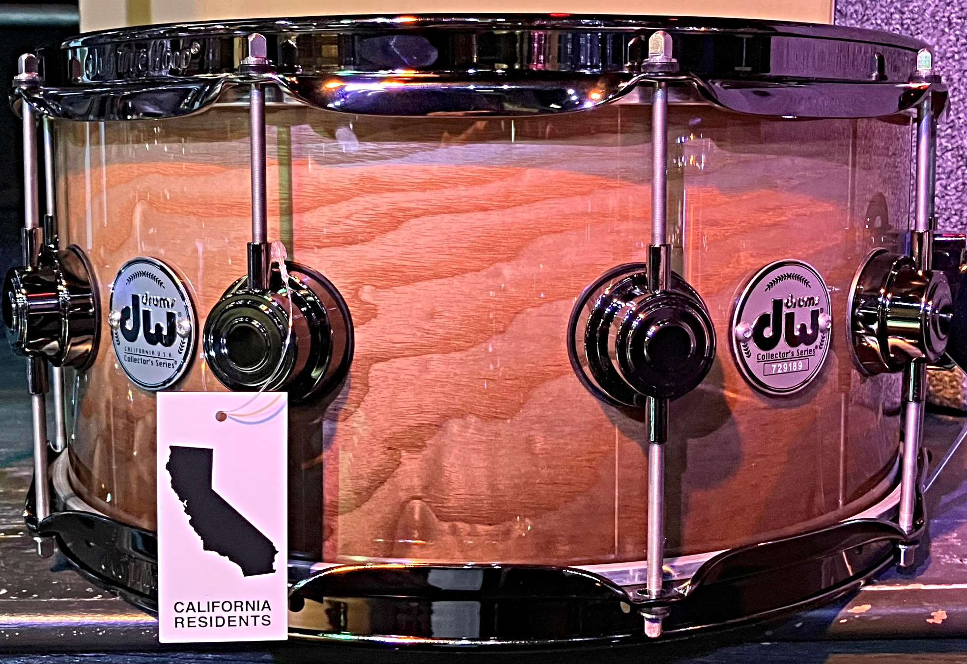 DW Collector's Exotic Snare Drum - 6.5 x 14 inch - Tamo Ash - Candy ...