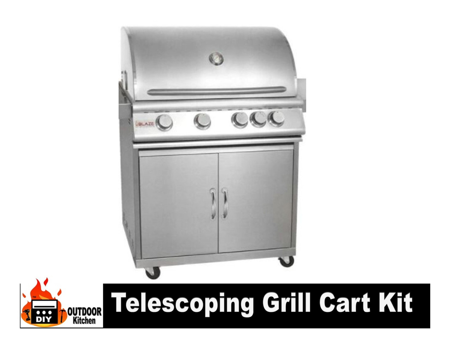 DIY Outdoor Kitchen Grill Cart Cutout Kit