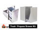 Trash/Propane Drawer Cutout Kit Outdoor Kitchen (Up to a 24" wide cutout)