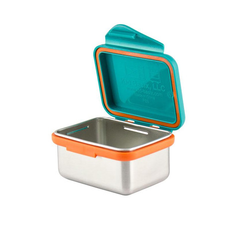 Kid Basix - Safe Snacker™ Stainless Steel Food Container with Attached ...