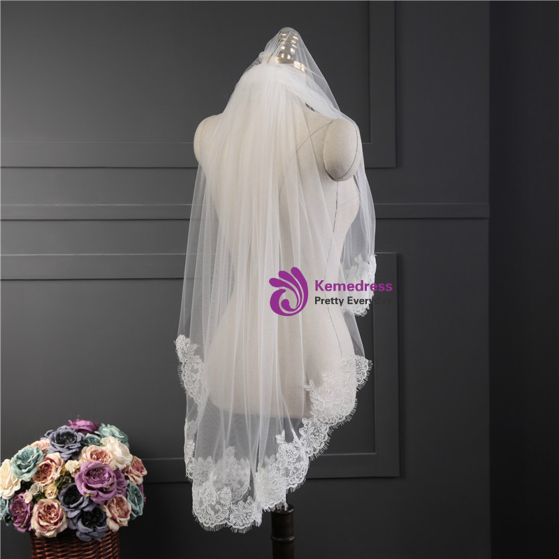 In Stock:Ship in 48 Hours Double-layer Comb Lace New Veil
