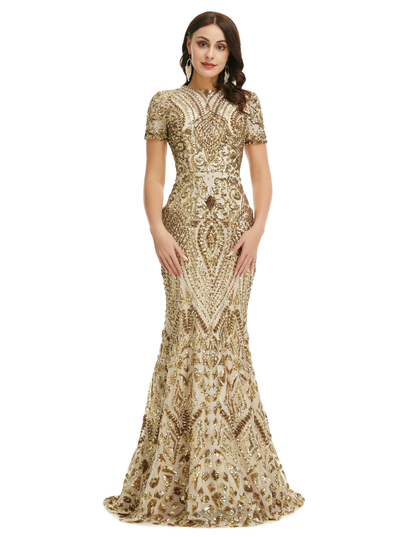 Gold Prom Dresses Unique Design & Low Price From Kemedress