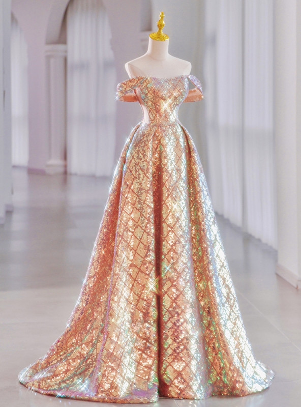 Gold Prom Dresses Unique Design & Low Price From Kemedress