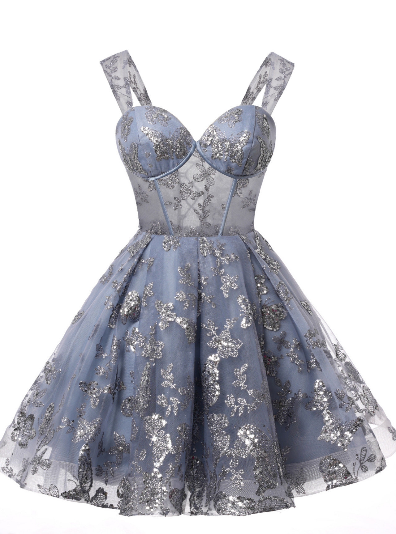Short Homecoming Dresses,Short Gray Homecoming Dresses