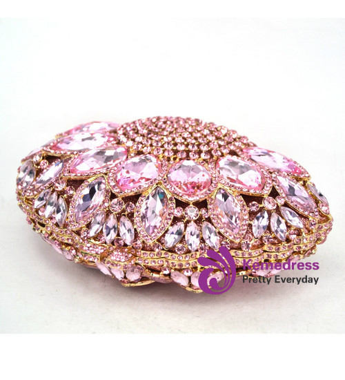 Luxury Brand Crystal Evening Bag Pink Diamond Clutch Bag nightclub ...
