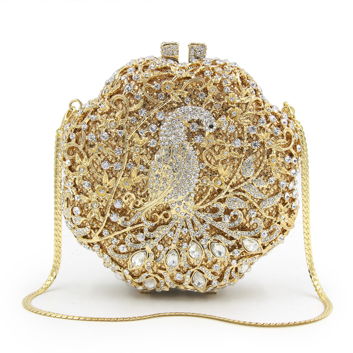 Female Gold Clutches Purses Women Evening Bags Ladies Tiger Shape ...