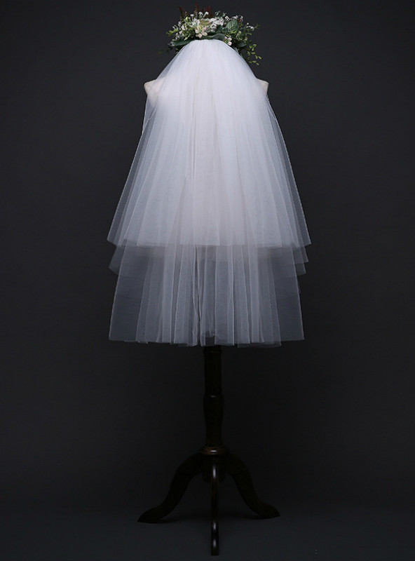 In Stock:Ship in 48 Hours Double-layer Comb Lace New Veil