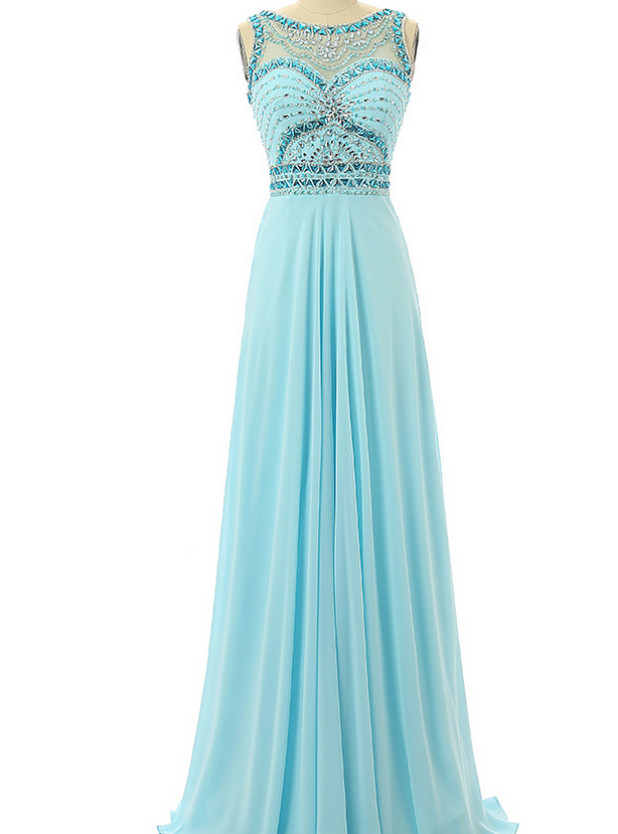Unique Design Formal Women Dresses Illusion Back Evening Dress
