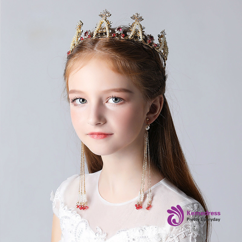 Children's Crown Tiara Princess Crown Crystal Girl Crown Set