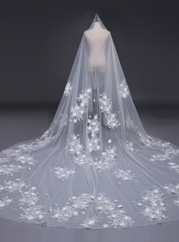 In Stock:Ship in 48 Hours Double-layer Comb Lace New Veil