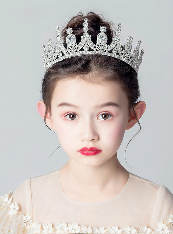 The Girl Princess Crown White Big Tiara Hairband