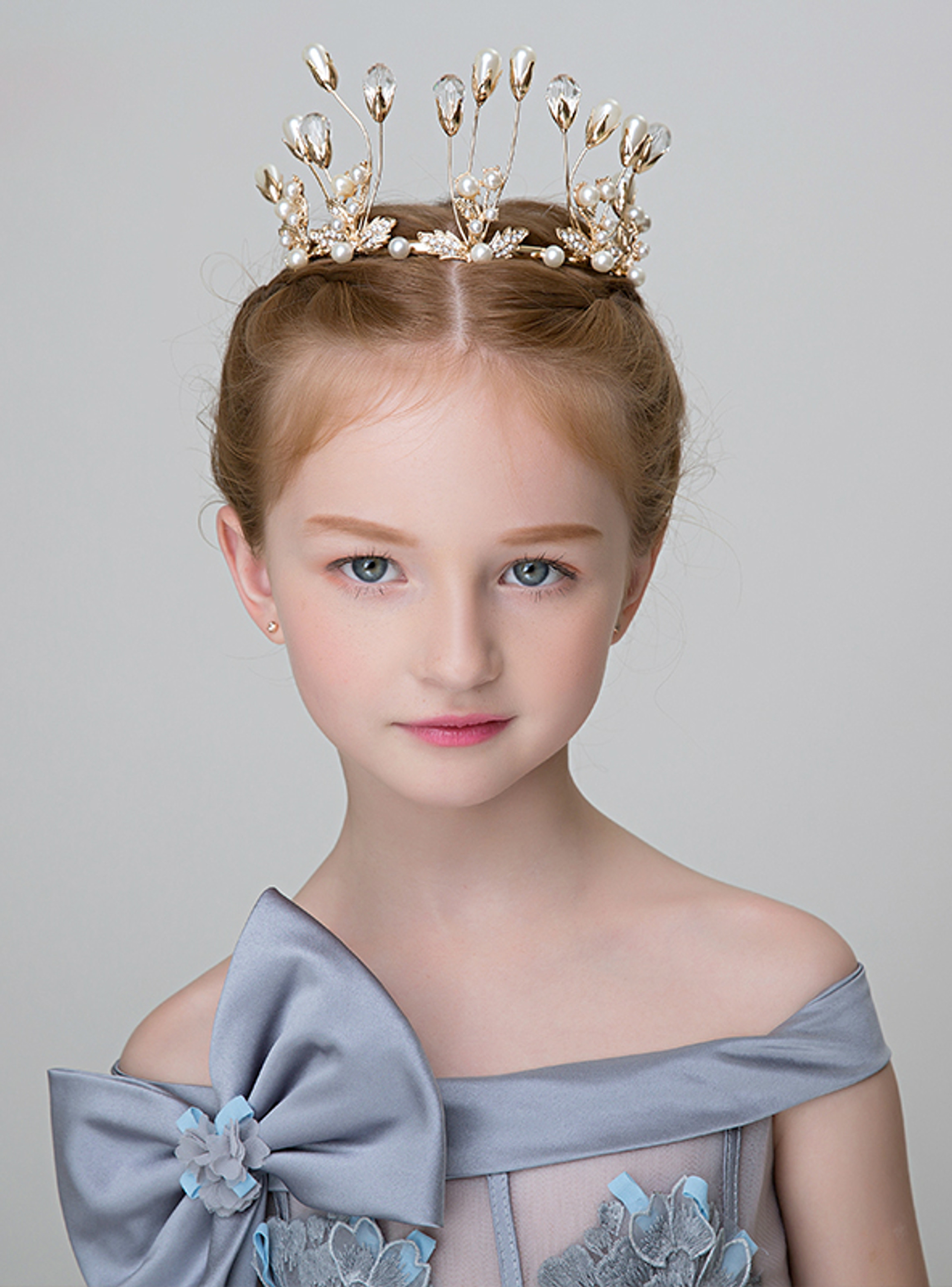 The Girl Princess Crown White Big Tiara Hairband
