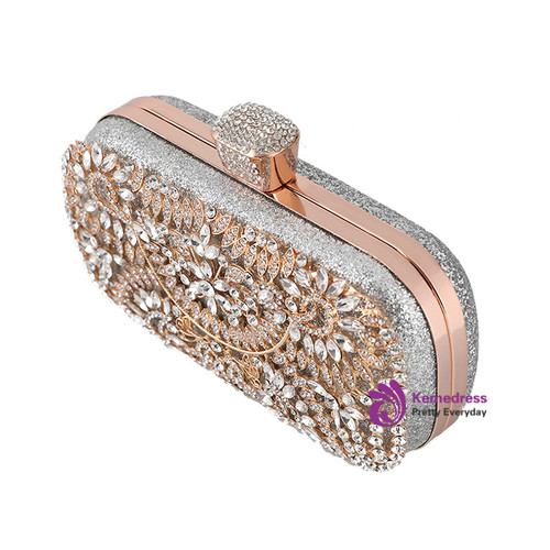 Silver Diamond Evening Clutch Bag Clutch Purse