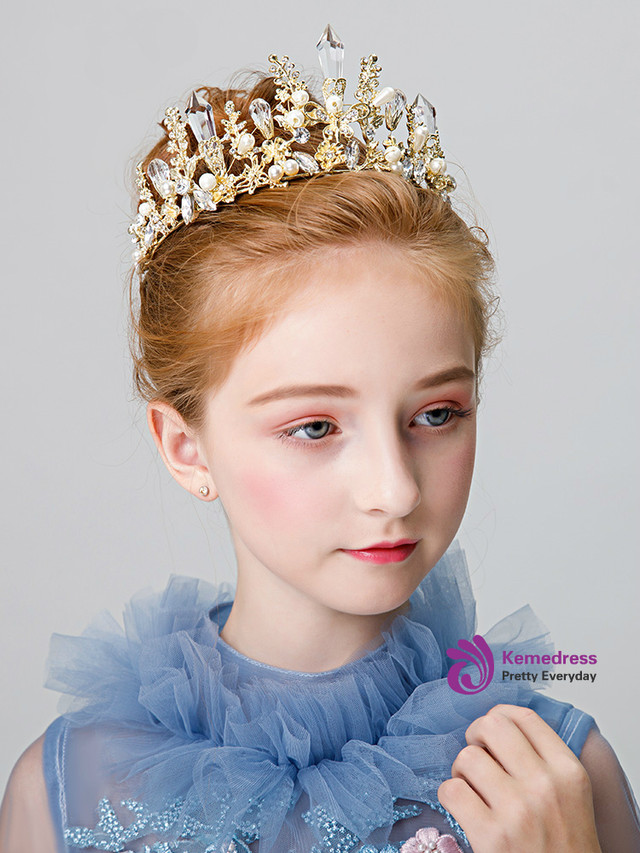 Children's Crown Tiara Princess Handmade Accessories Rhinestones