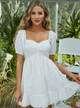 Women Hollow Flounce Frilly Dress