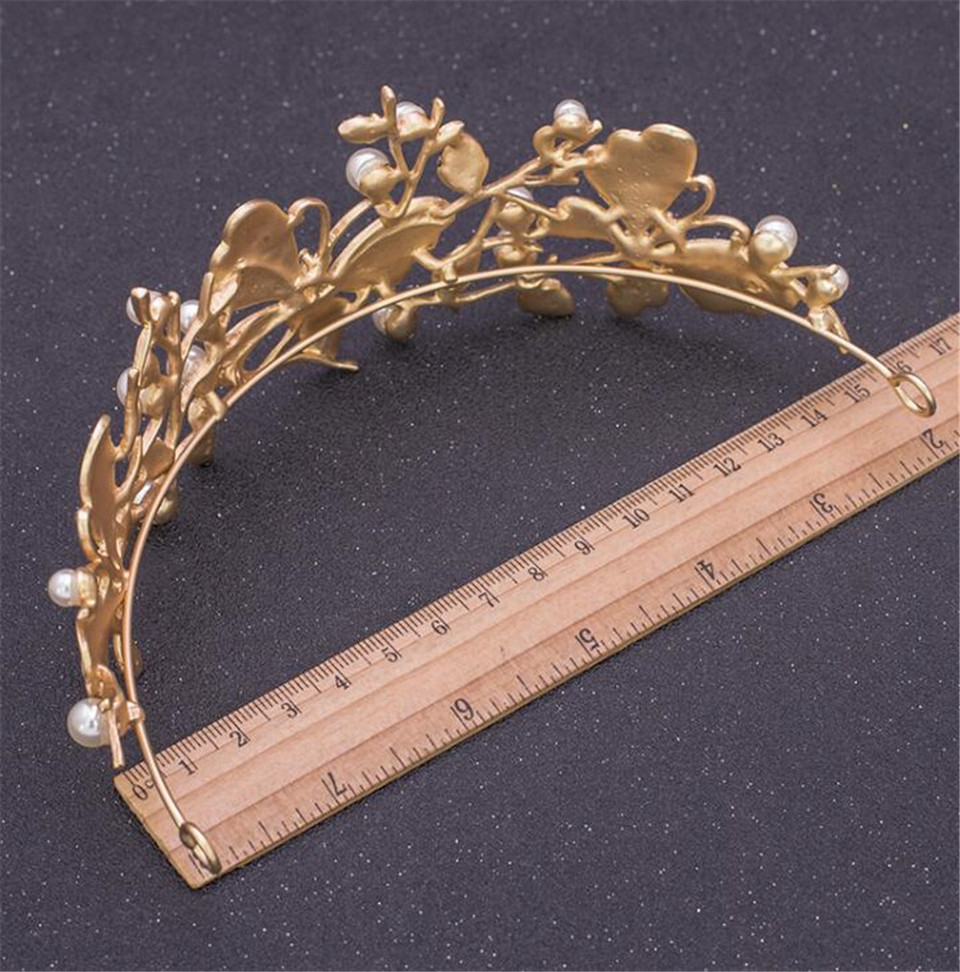 European princess crown pearl butterfly hair ornaments jewelry