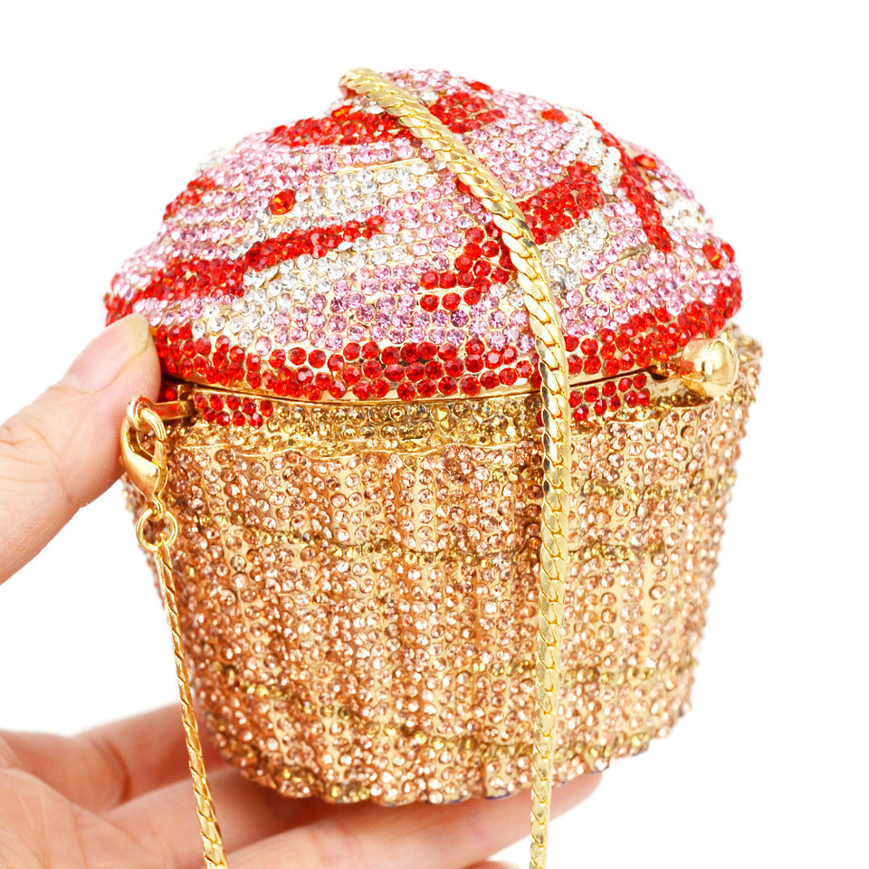 Luxury Brand Crystal Evening Bag Pink Diamond Clutch Bag nightclub ...