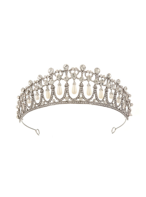 Crown Pearl Diamond Hair Accessories Bride Crown