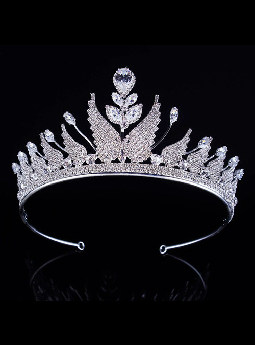Silver Big Baroque Princess Diamond Crown