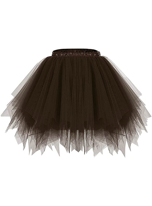 Brown Tulle Party Tutu Skirt