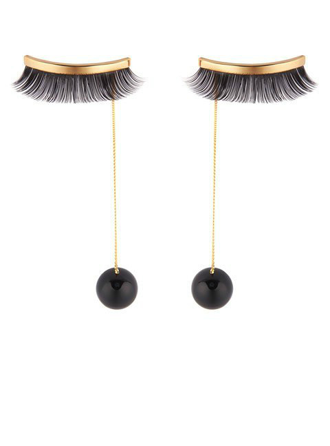 Drop Earrings Pair of Bead Eyelash