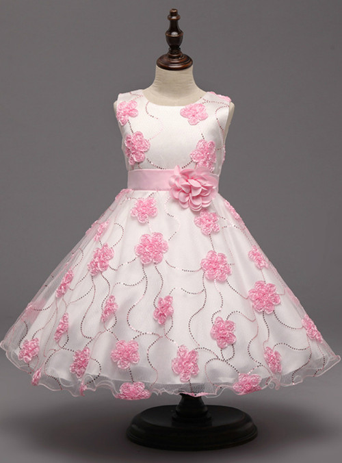 In Stock:Ship in 48 hours Pink Tulle Girl Dress