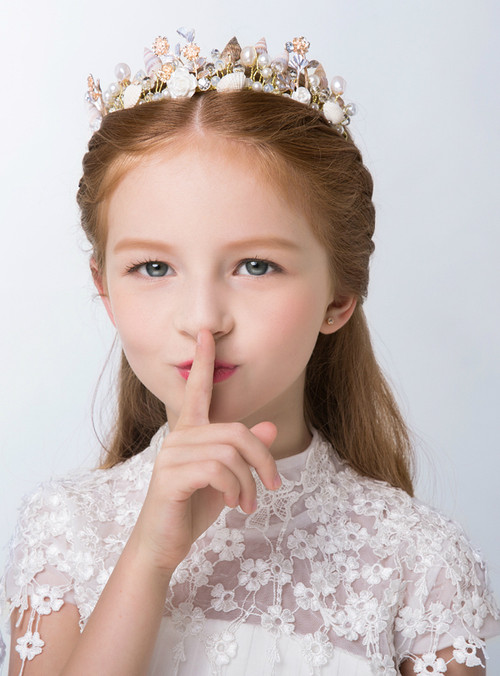 Cinderella Children's Crown Baroque Princess Crown Conch