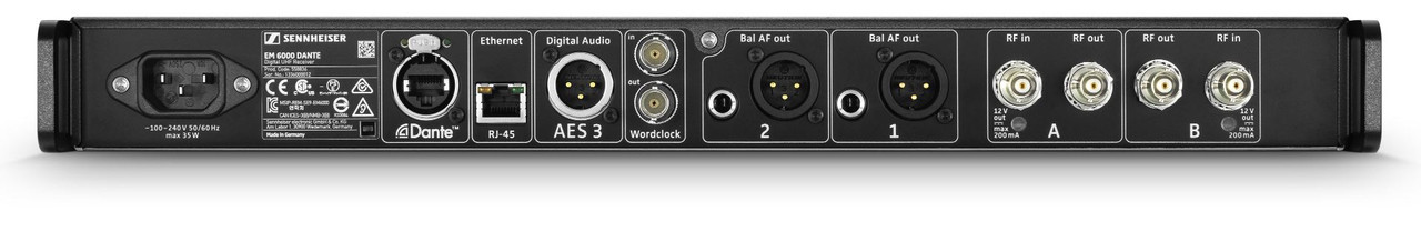 Sennheiser EM-6000-DANTE - Wireless Microphone Transmitters and Receivers