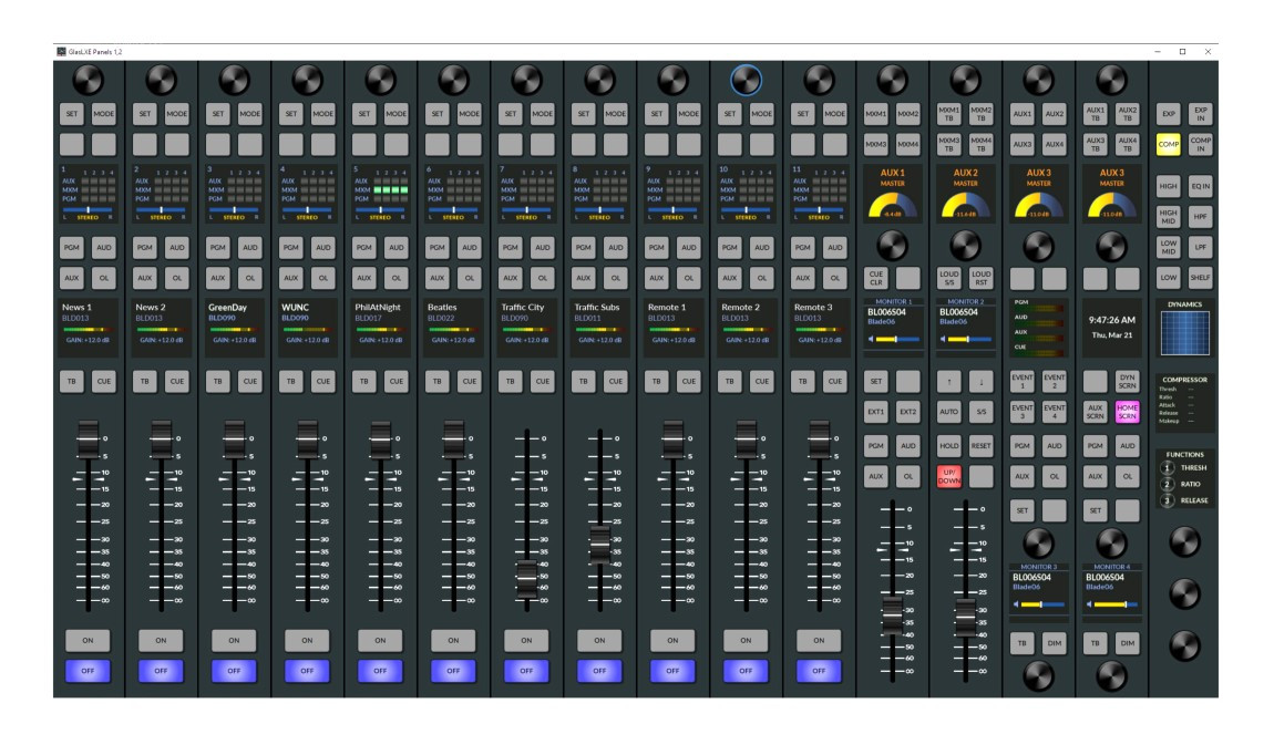 Wheatstone GLASS-LXE - Consoles