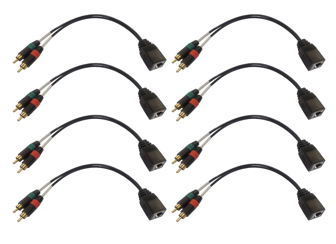 BSW Connect DUAL-RCAM-RJ45F - 8 Pack - Audio Cables and Connectors