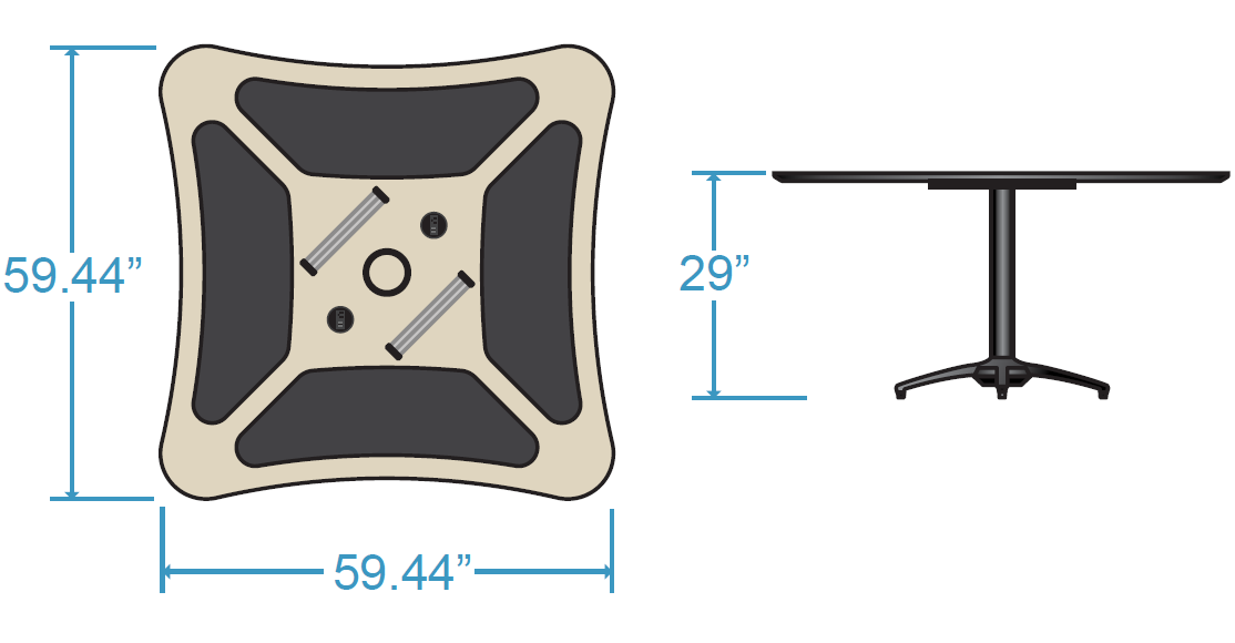 Forecast Consoles CL-L Podcast Table - Broadcast Supply Worldwide