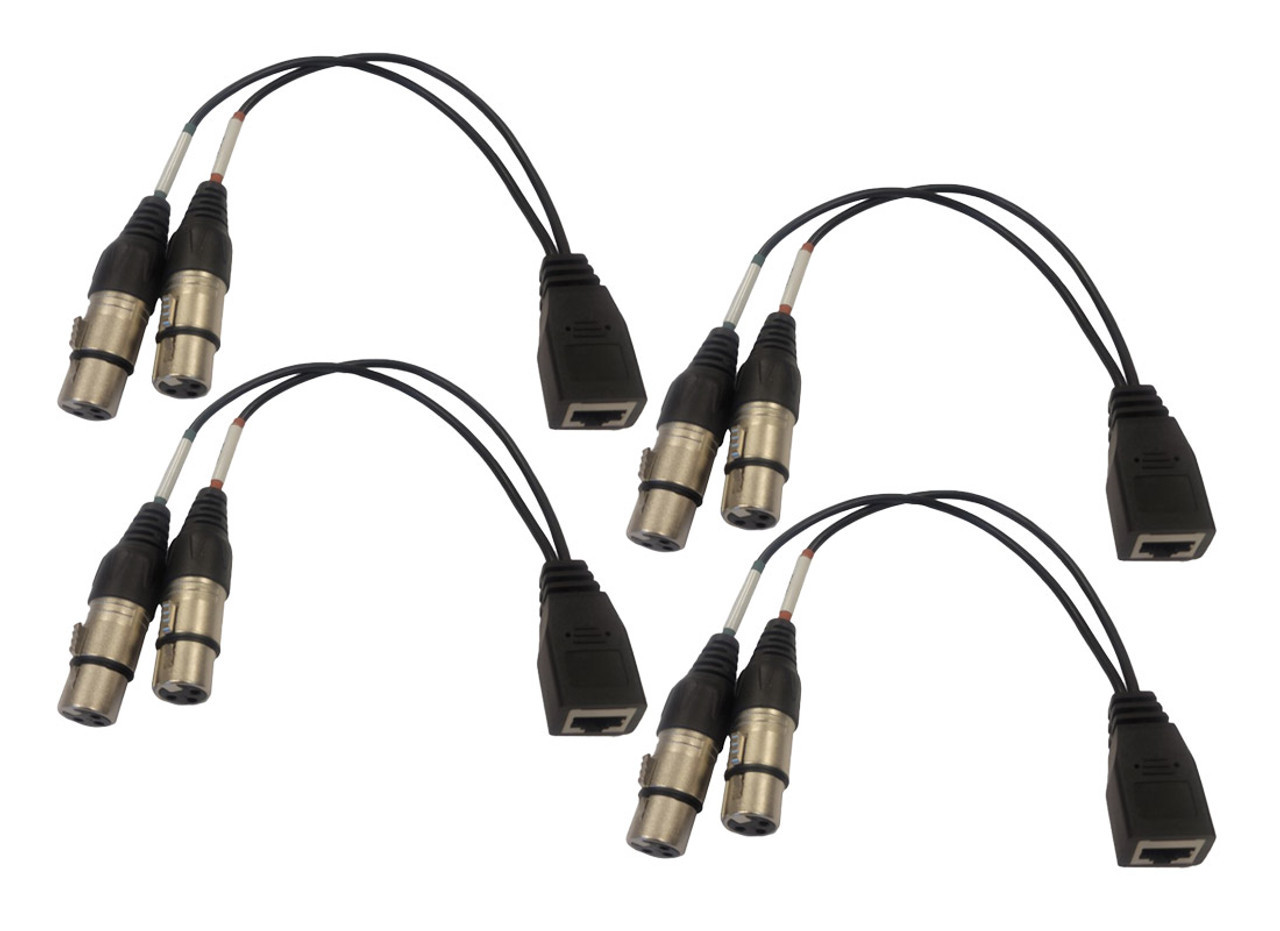 BSW Connect DUAL-XLRF-RJ45F - 4 Pack - Broadcast Supply Worldwide