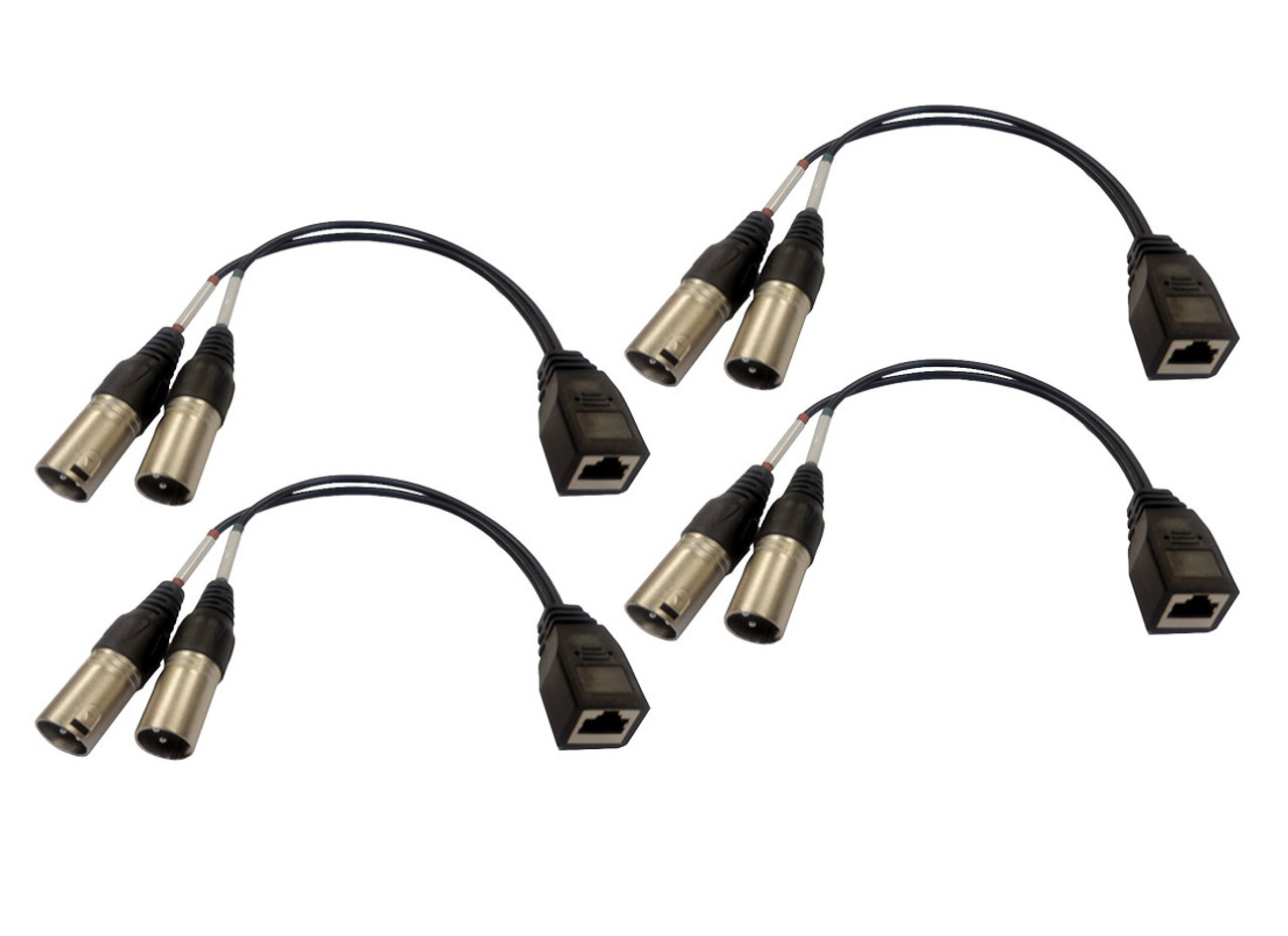BSW Connect DUAL-XLRM-RJ45F - 4 Pack - Broadcast Supply Worldwide