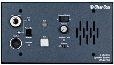 Clear-Com KB-702GM 2-Ch Flush Mount Station - Broadcast Supply Worldwide